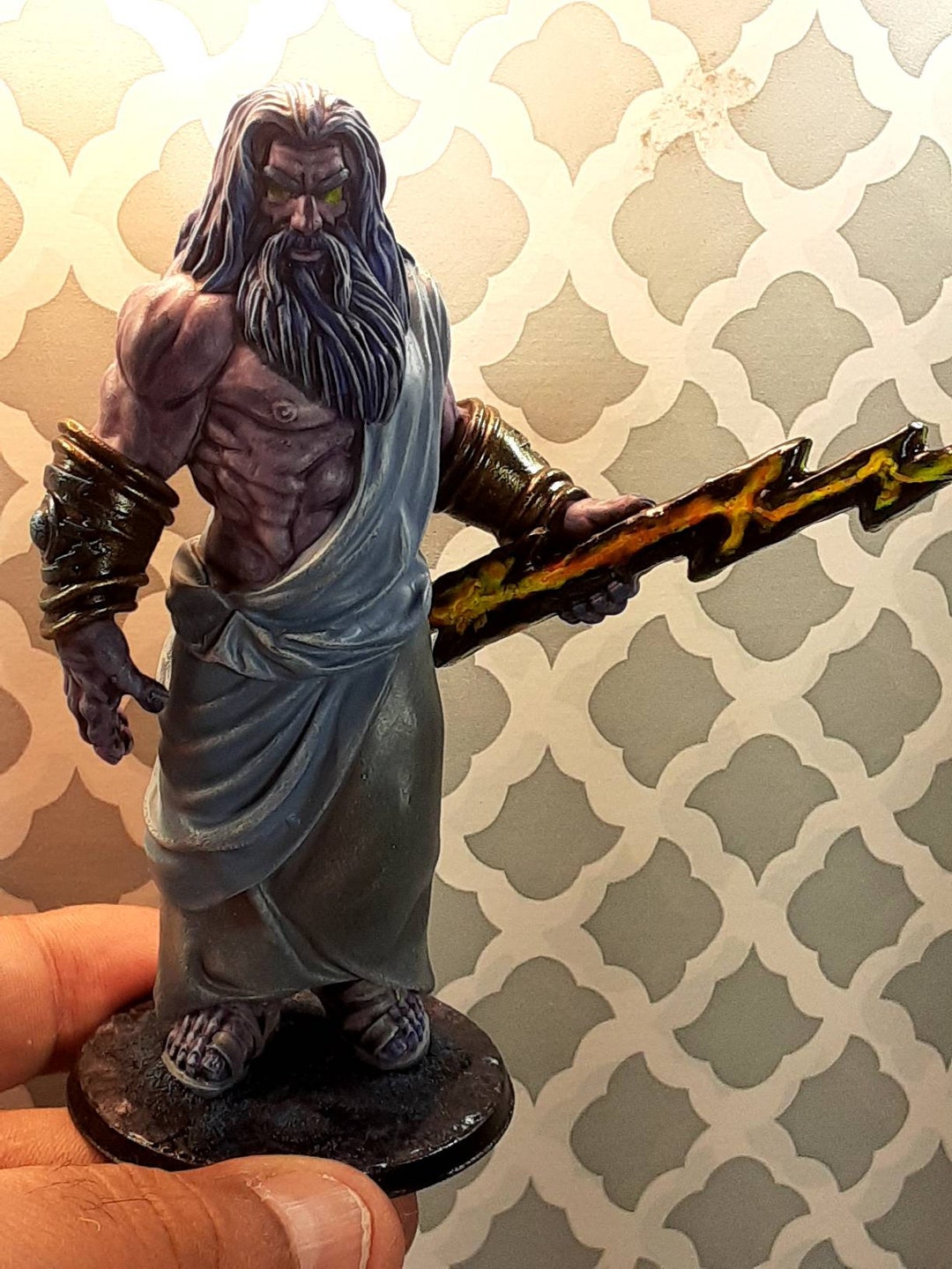 D&d Miniature Storm Giant W/lighting Bolt Hand Painted From 3d Print ...