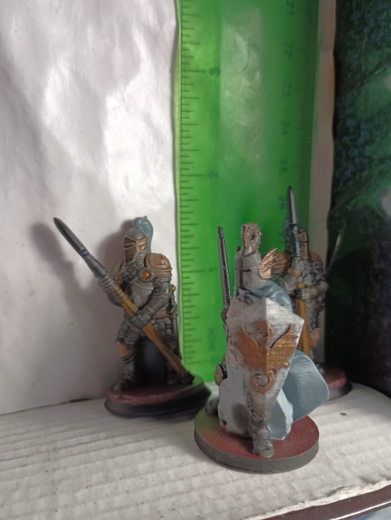 D&d Miniatures Knights/royal Guard Set All 5 - Etsy