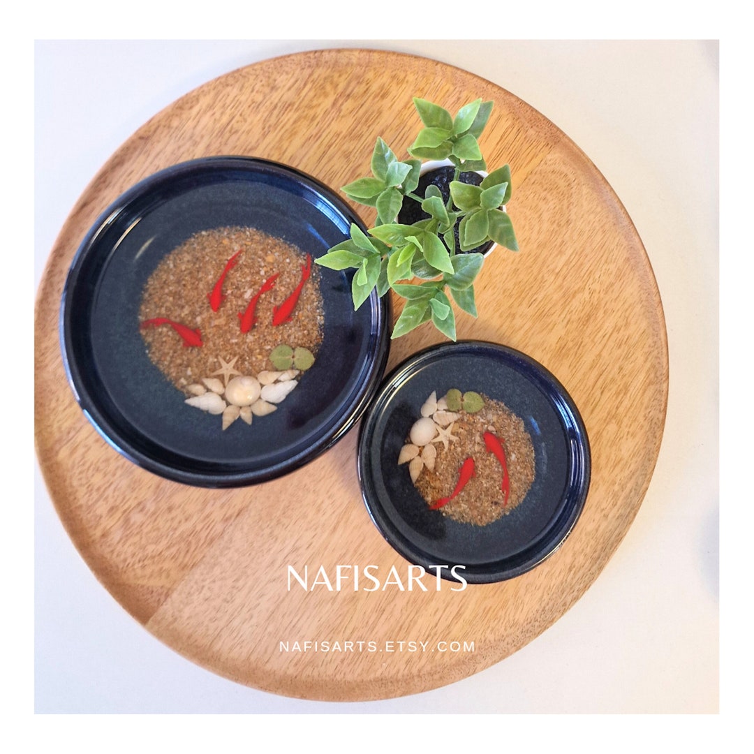 Eternal Red Koi Fish, Resin Fish Pool, Decorative Dish, Boho Style ...