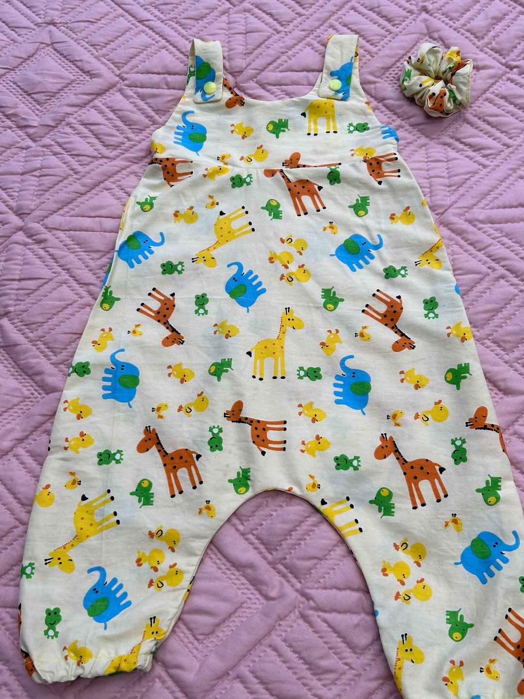Up Cycled Vintage Zoo Animal Fabric Toddler Dungarees - Etsy