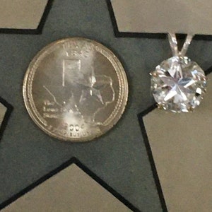 Lone Star Cut 12mm Clear Topaz Pendant - Etsy