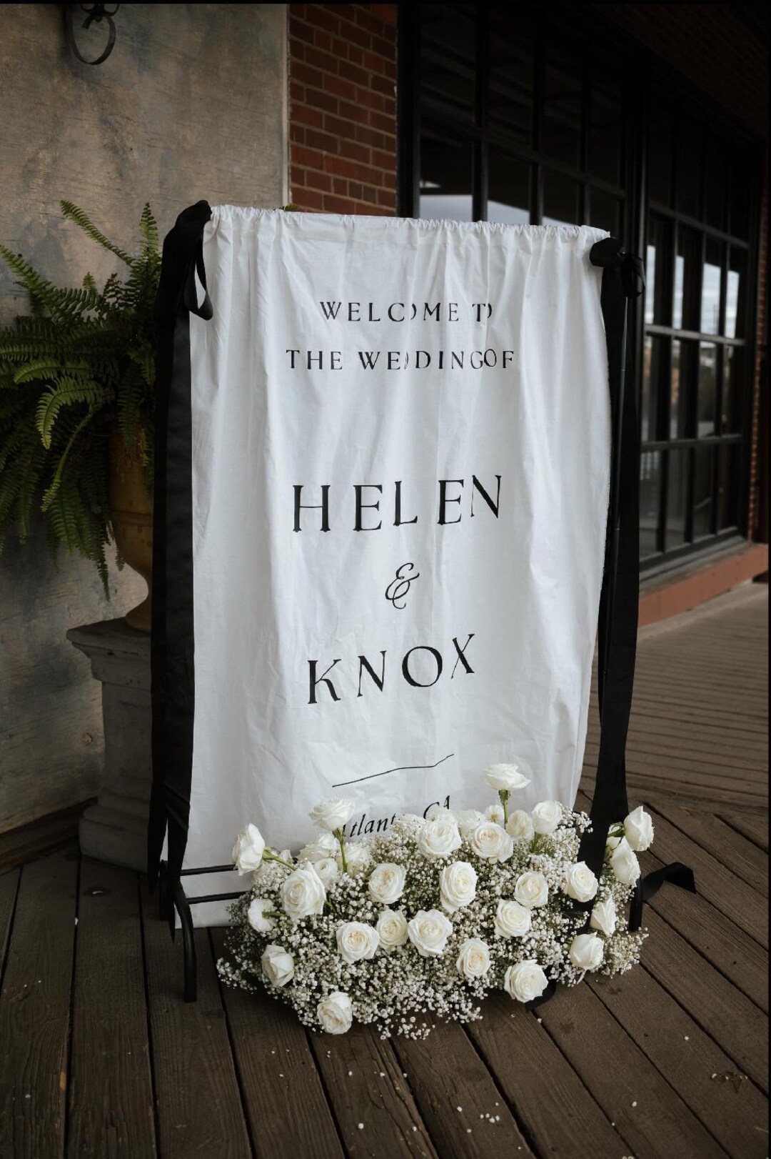 Personalized Linen Wedding Welcome Sign, Fabric Banner - Etsy