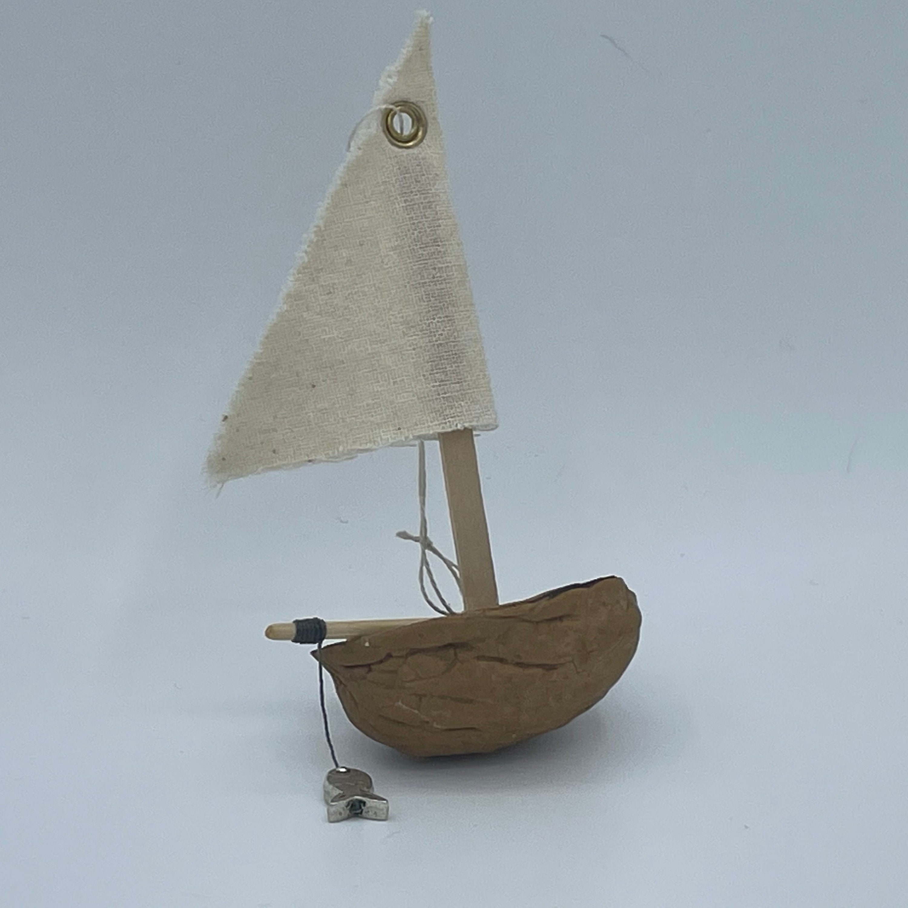 Nutshell Boat With Seagull or Fish | Etsy