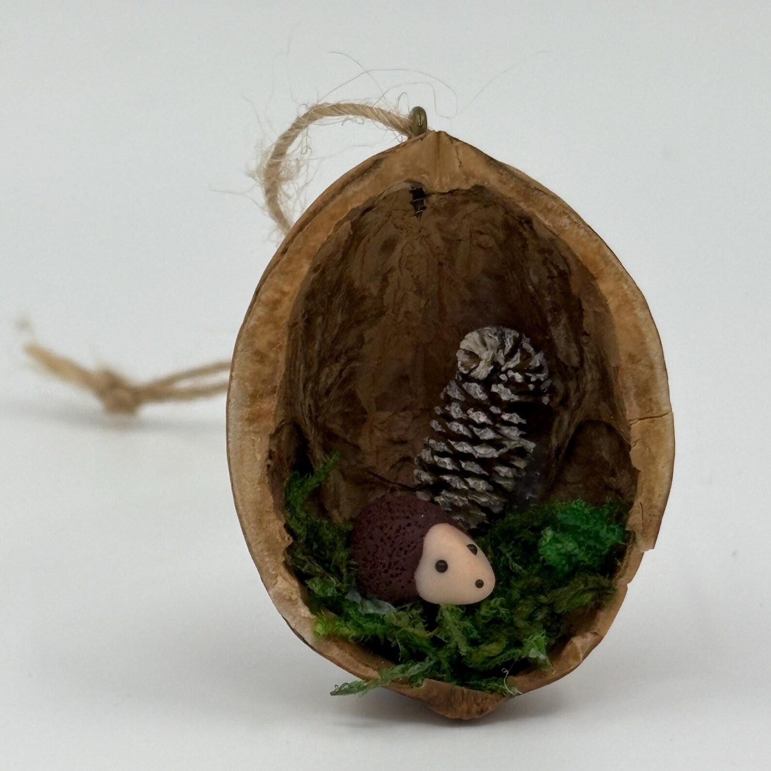 Hedgehog in a Nutshell, Handmade Walnut Shell Decoration - Etsy UK