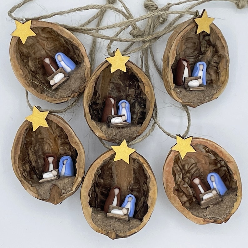 Nativity in A Nutshell Nativity Gift Walnut Shell Scene - Etsy UK