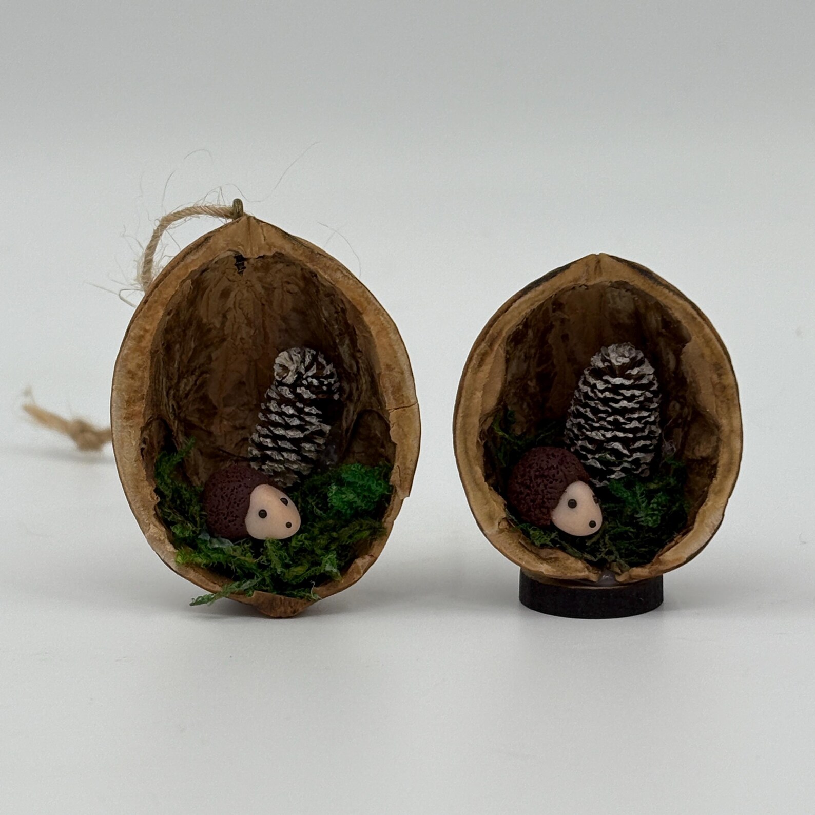 Hedgehog in a Nutshell, Handmade Walnut Shell Decoration - Etsy