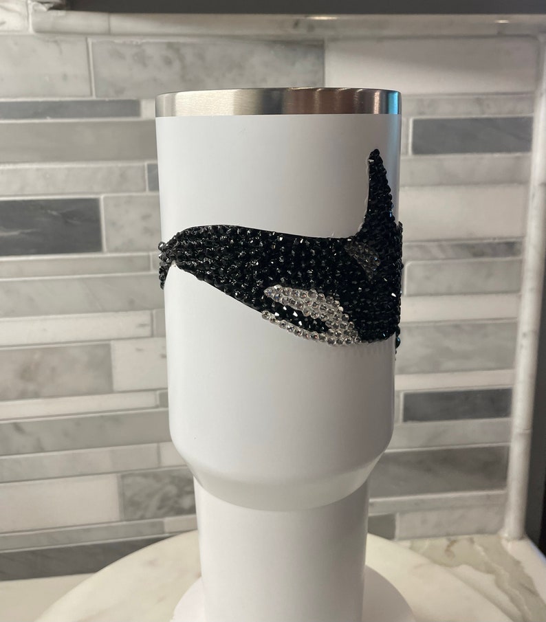 Rhinestone Orca Killer Whale Extra Large Tumbler, 40 Oz., Bling Water ...