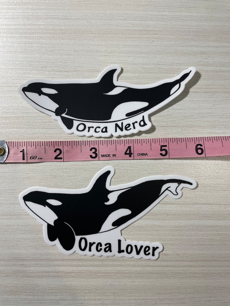 Orca Killer Whales Decals, Sticker, Art, 3" or 5" Waterproof, Tattoo ...