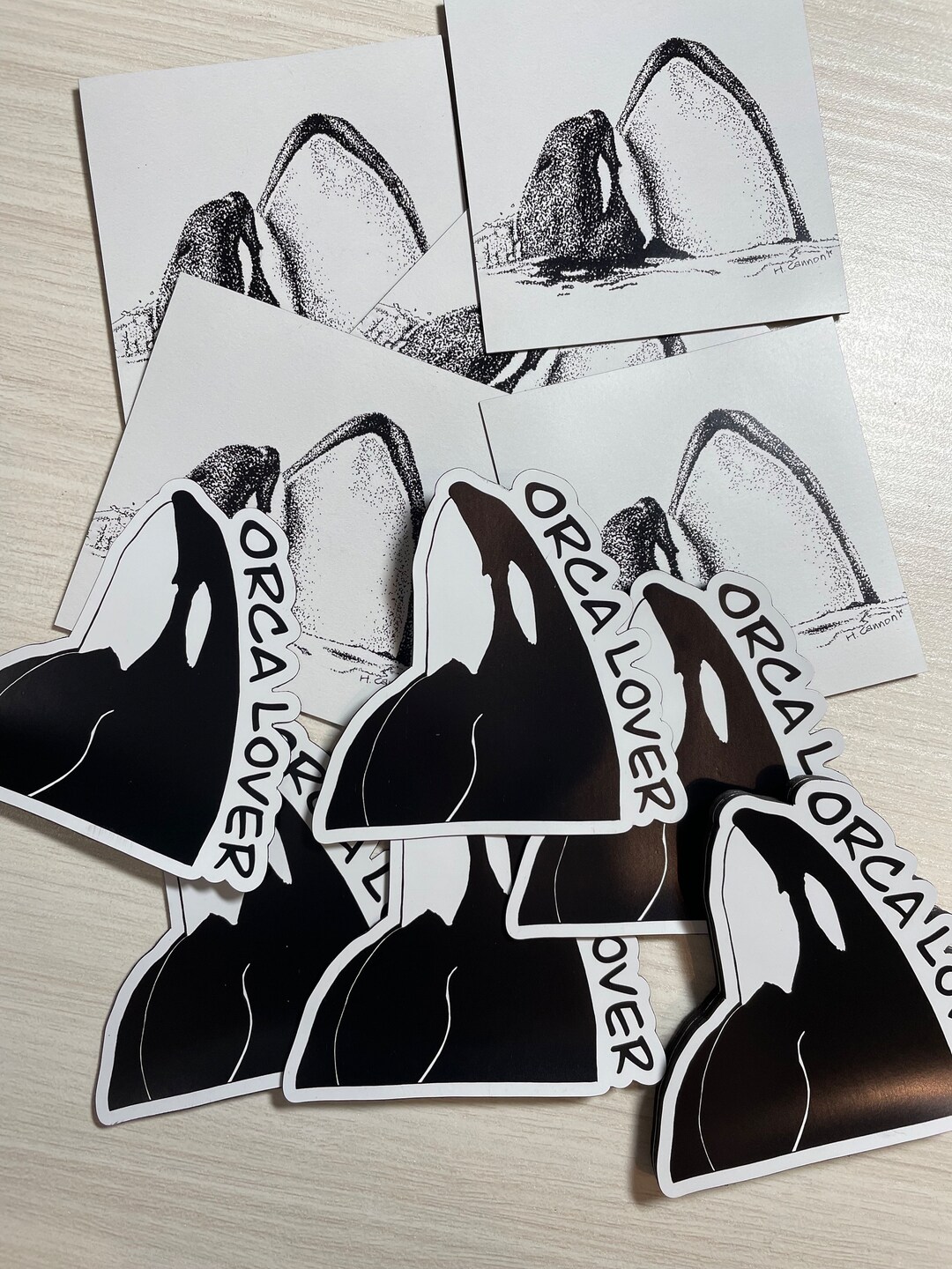 Orca Lover Magnet, Mom and Baby Pointillism Art, Spy Hop, 3" - Etsy