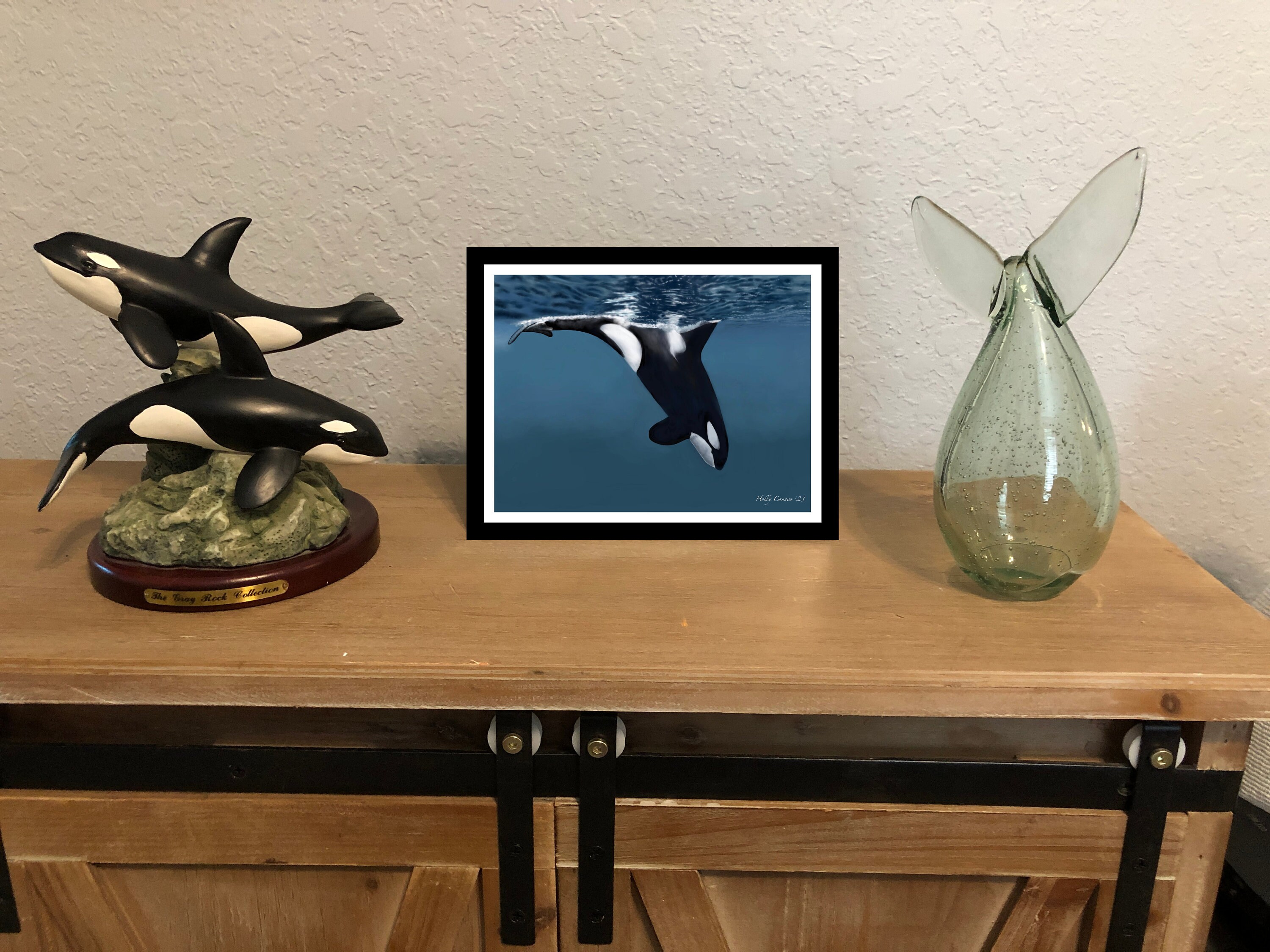 Original Orca Killer Whale Digital Painting Print Home Decor Wall Art ...