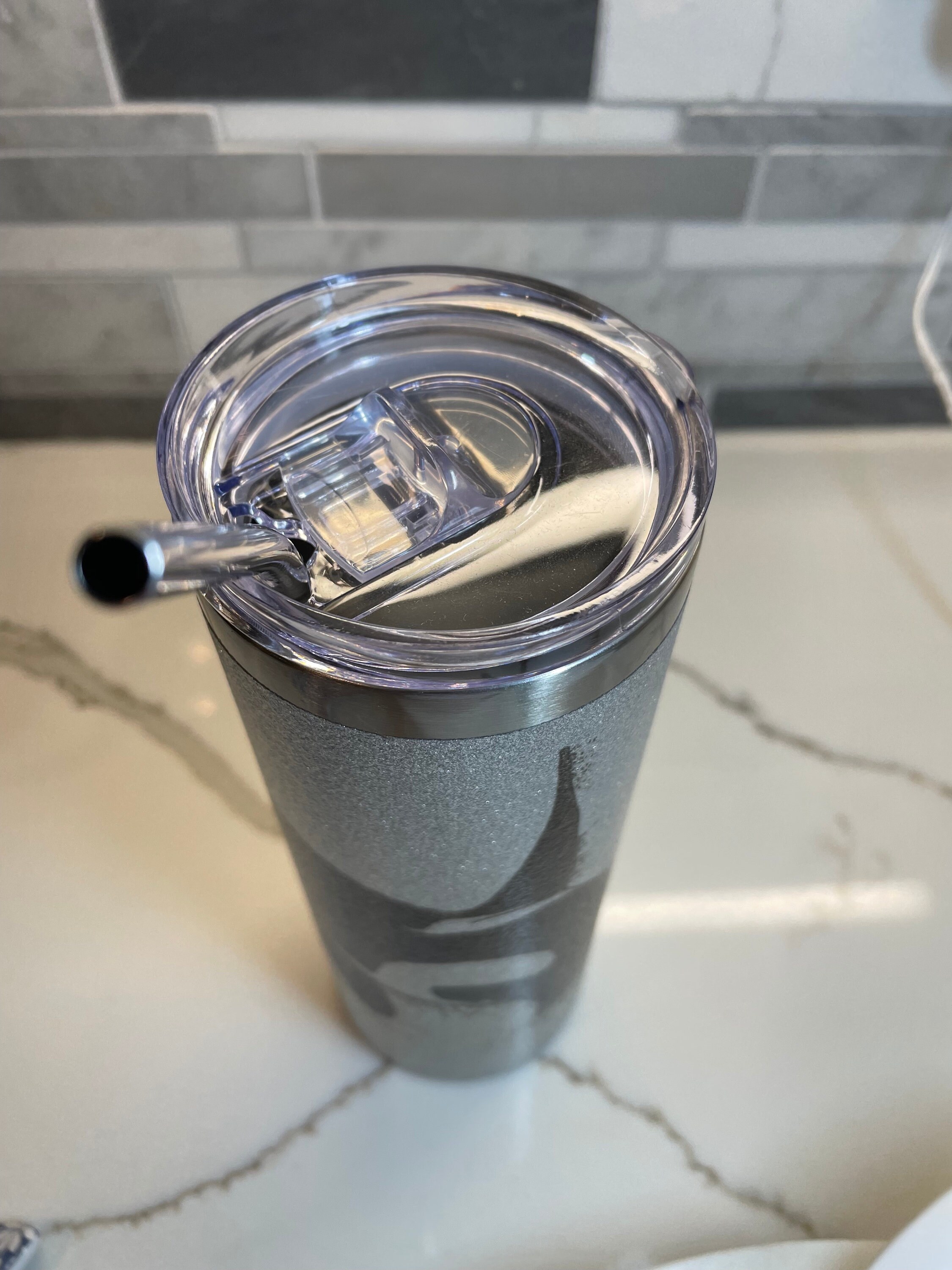 Glitter Shimmer J27 Blackberry Orca Killer Whale Infused Skinny Tumbler ...