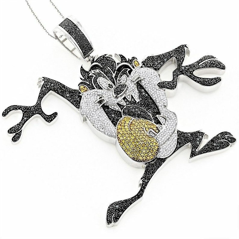 Fully Iced Out with Diamond Pendant Charm/ Cartoon Pendants/ | Etsy