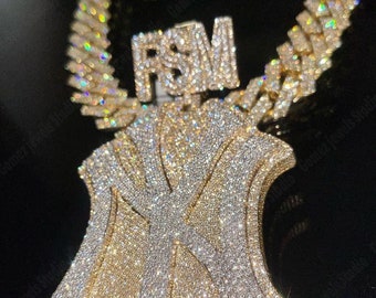 Iced Out Moissanite Pendant - Etsy