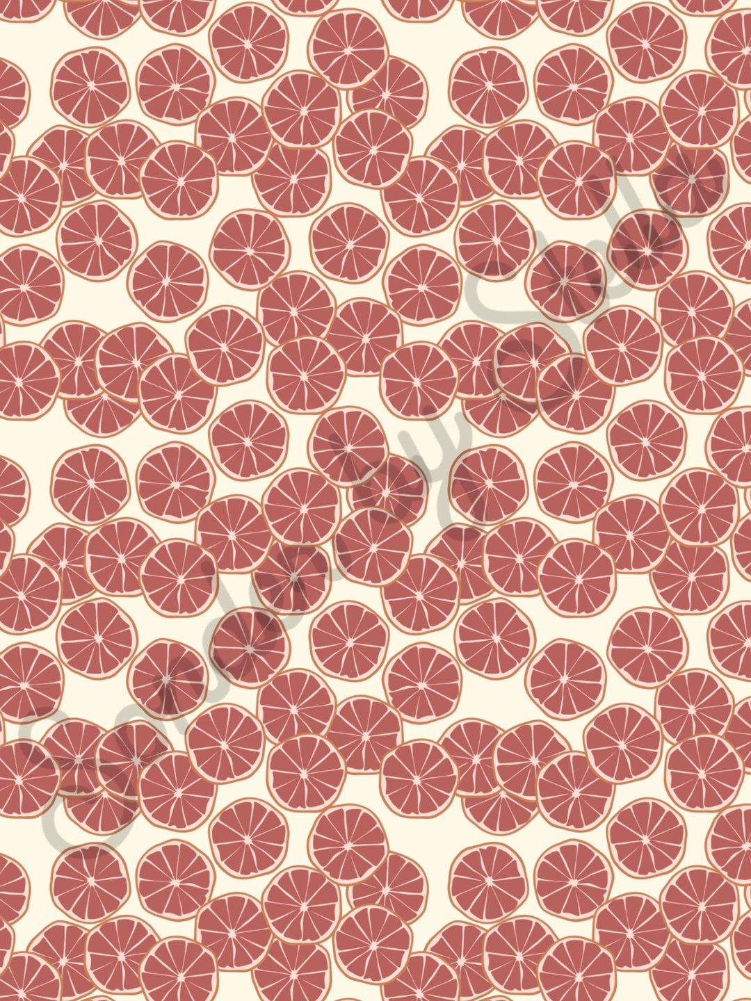 Citrus Slice Seamless Pattern - Etsy