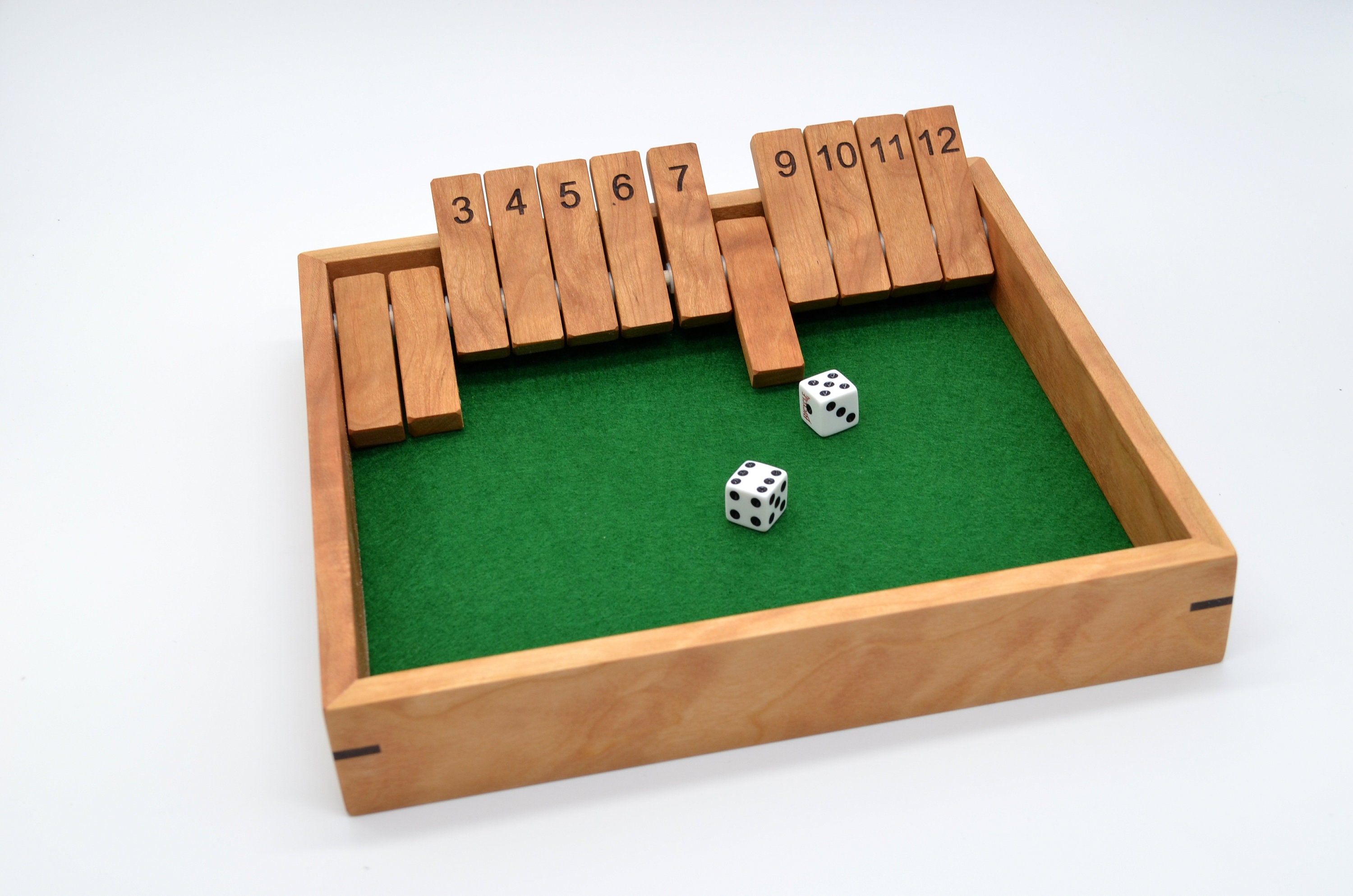 Shut the Box Handmade 12 Tile Dice Game Classic Pub Game | Etsy