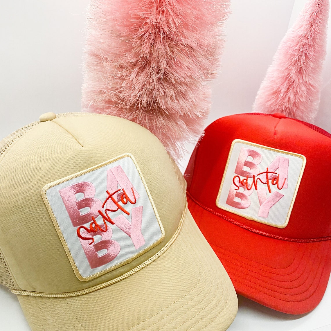 Santa Baby Patch Trucker Hat | Custom Patch Hat | Christmas Santa Hat ...