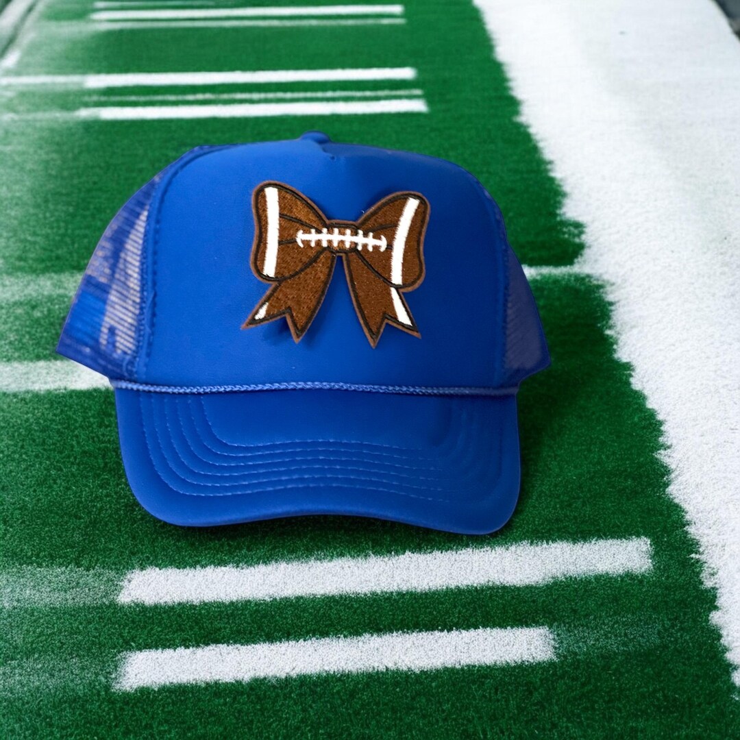 Football Bow Trucker Hat Game Day FNL Friday Night Lights High School ...