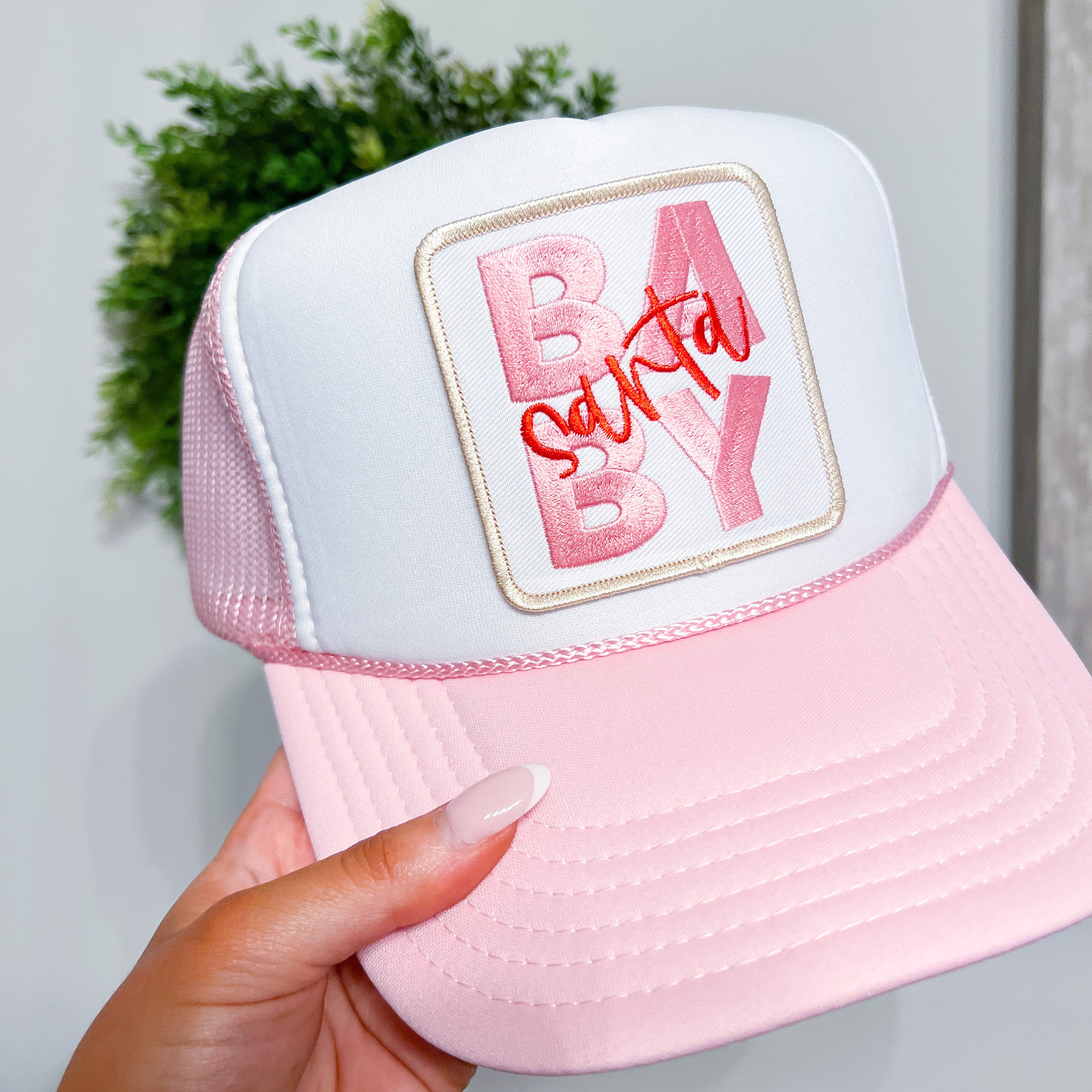 Santa Baby Patch Trucker Hat | Custom Patch Hat | Christmas Santa Hat ...