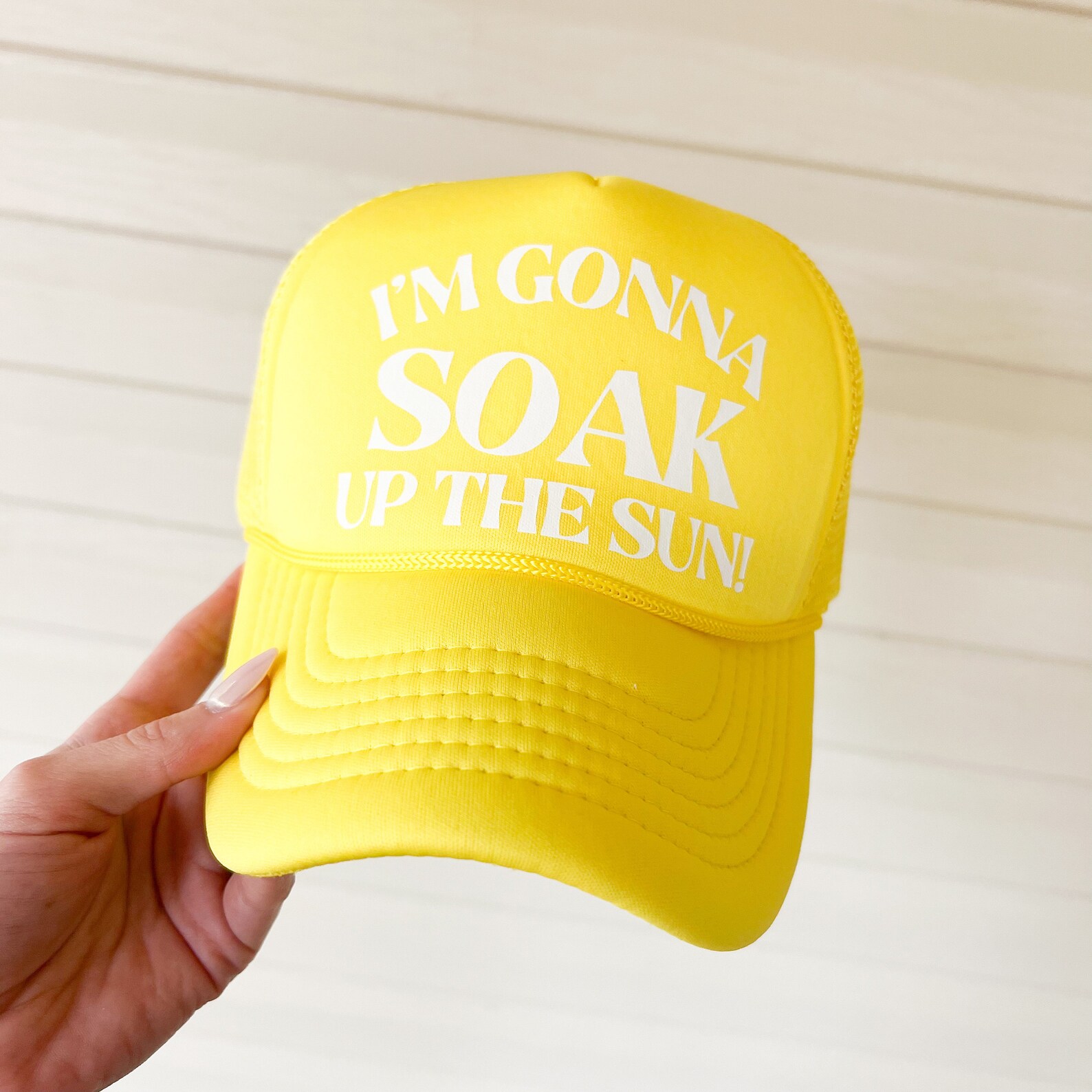 I’m Gonna Soak up the Sun! Foam Trucker Hat | Beach Lake Boat Hats ...
