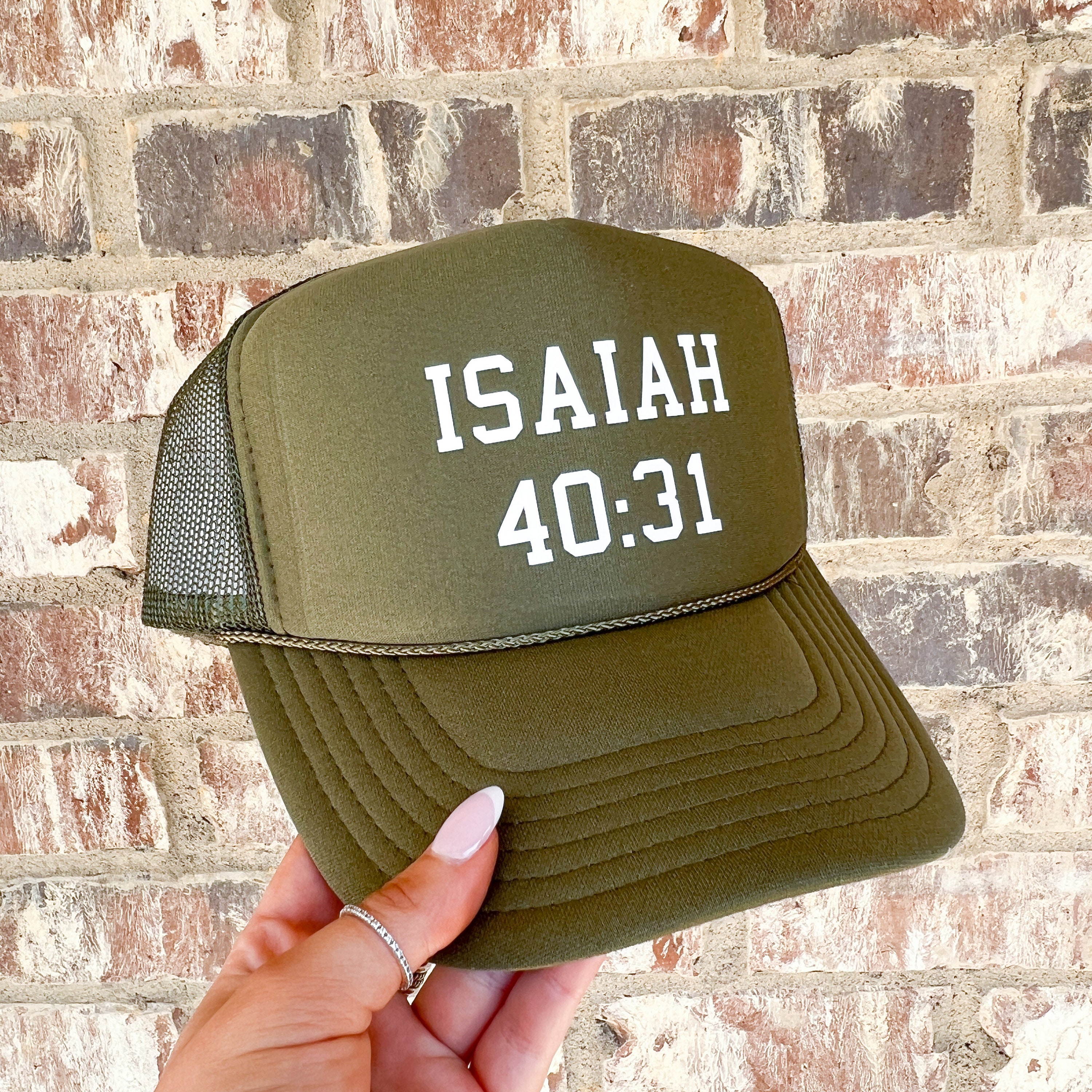Bible Verse Trucker Hat | Isaiah 40:31 | Patch Hat | Foam Mesh Trucker ...