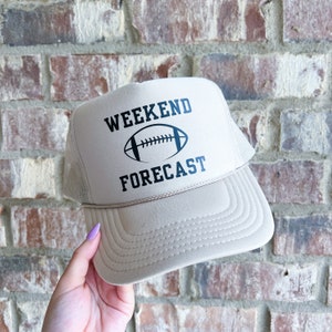Weekend Forecast Football Season Game Day Adult Foam Trucker Hat Beach ...