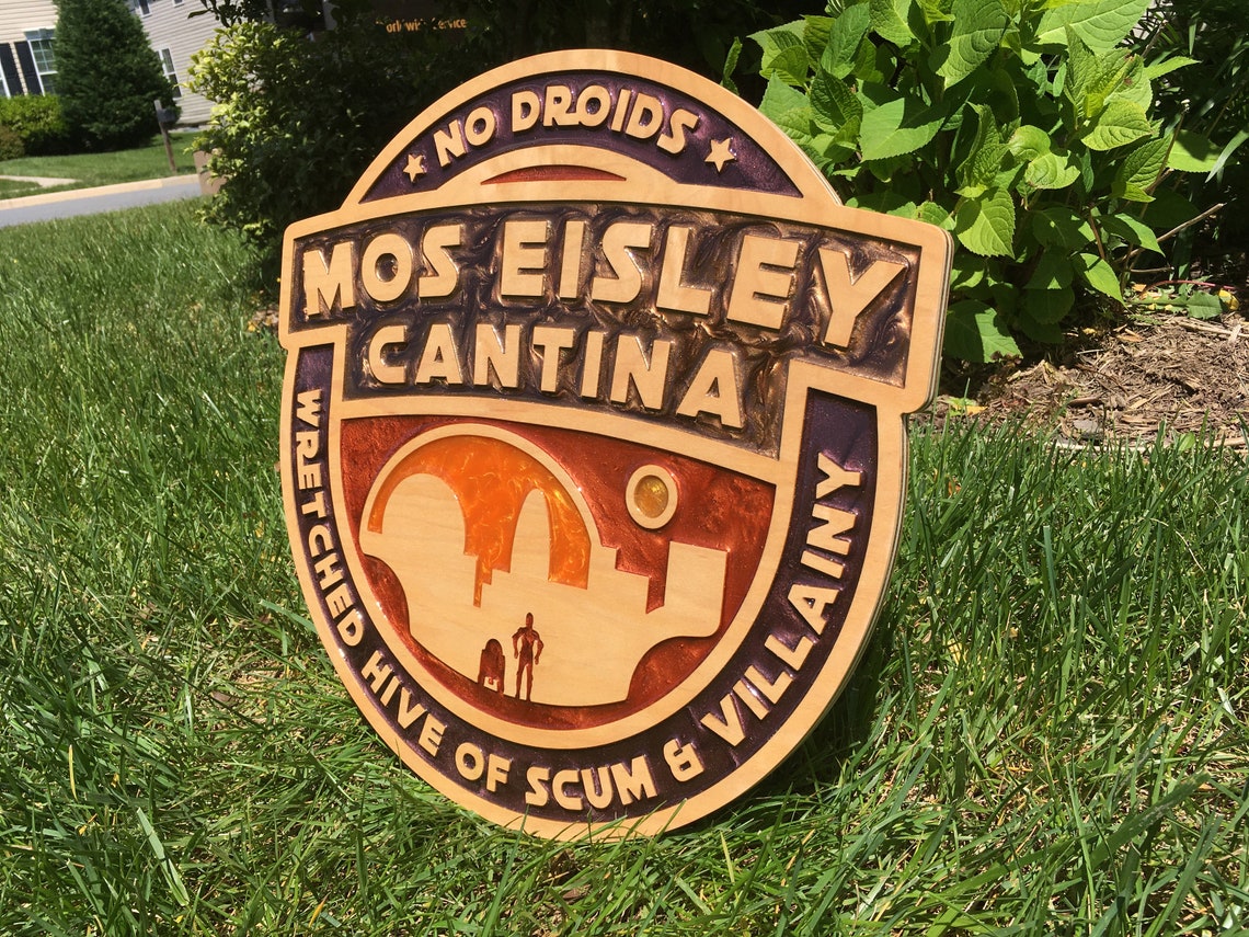 Your Name Cantina Mos Eisley Cantina Sign No Droids R2D2 - Etsy