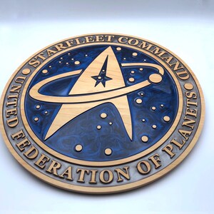 Star Trek Starfleet Command Badge Sign | United Federation of Planets ...