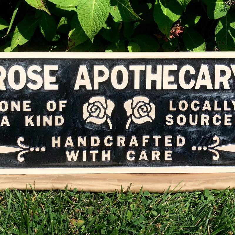 Rose Apothecary Sign - Etsy