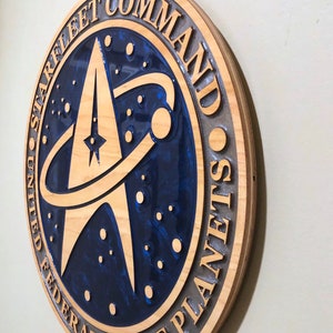 Star Trek Starfleet Command Badge Sign | United Federation of Planets ...