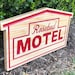 Rosebud Motel Wooden Sign Moira, Johnny, Alexis, and David Rose Carved ...