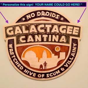 Mos Eisley Cantina Sign No Droids - Etsy