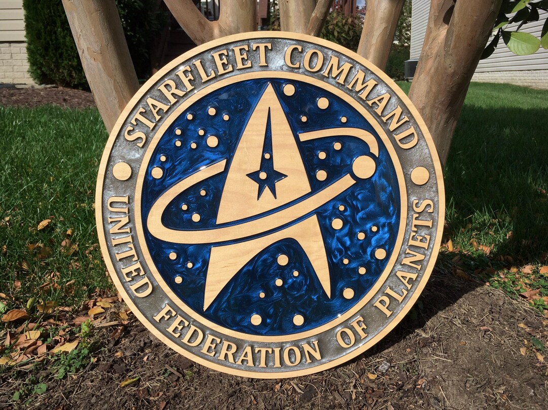 Star Trek Starfleet Command Badge Sign | United Federation of Planets ...