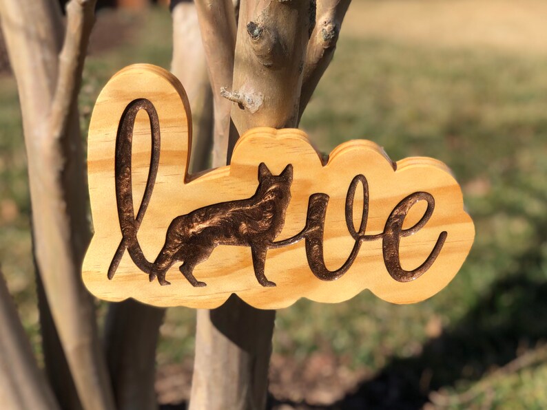 German Shepherd Dog LOVE Wall Sign | Etsy