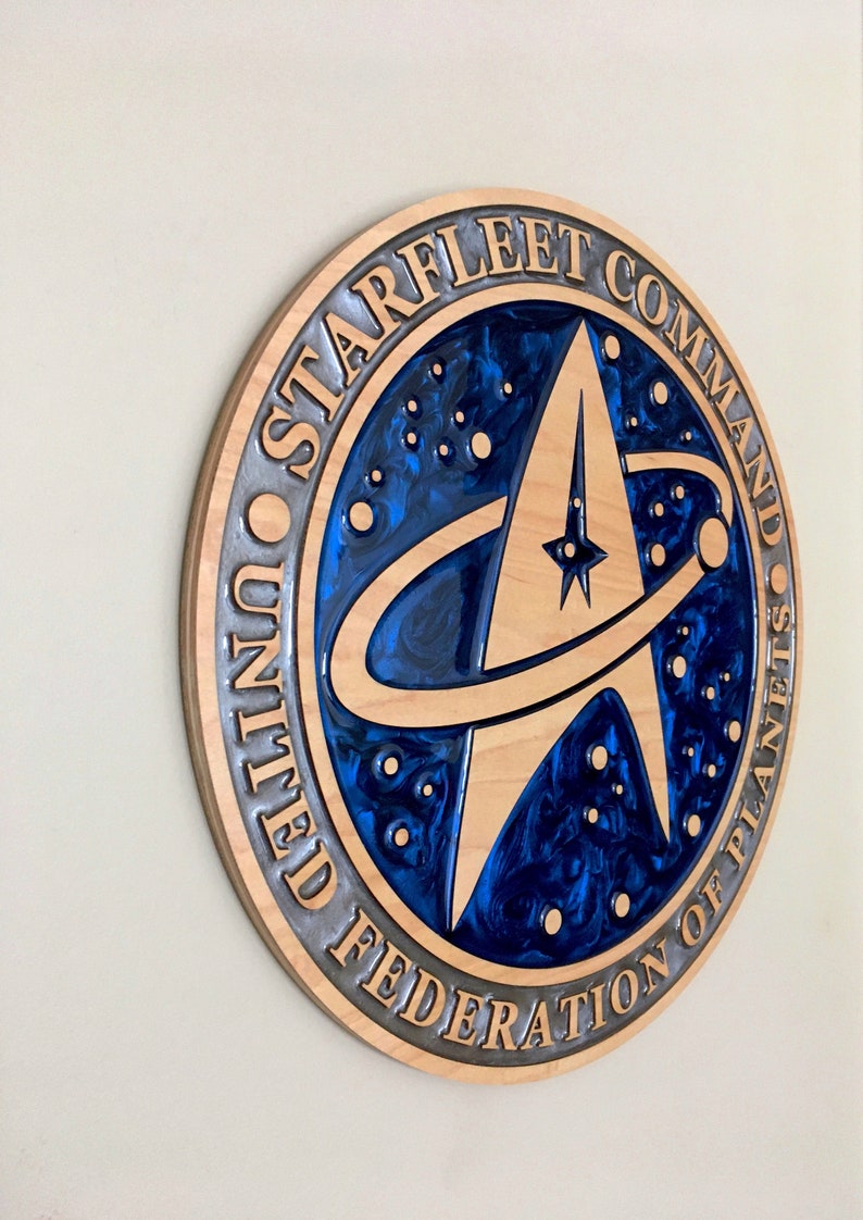 Star Trek Starfleet Command Badge Sign United Federation of | Etsy