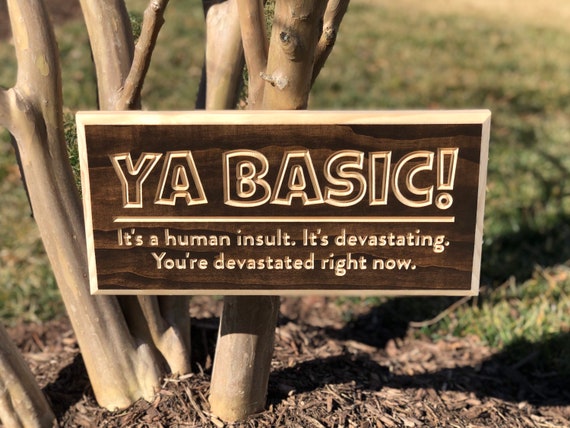 YA BASIC the Good Place Sign Eleanor Shellstrop Wooden | Etsy