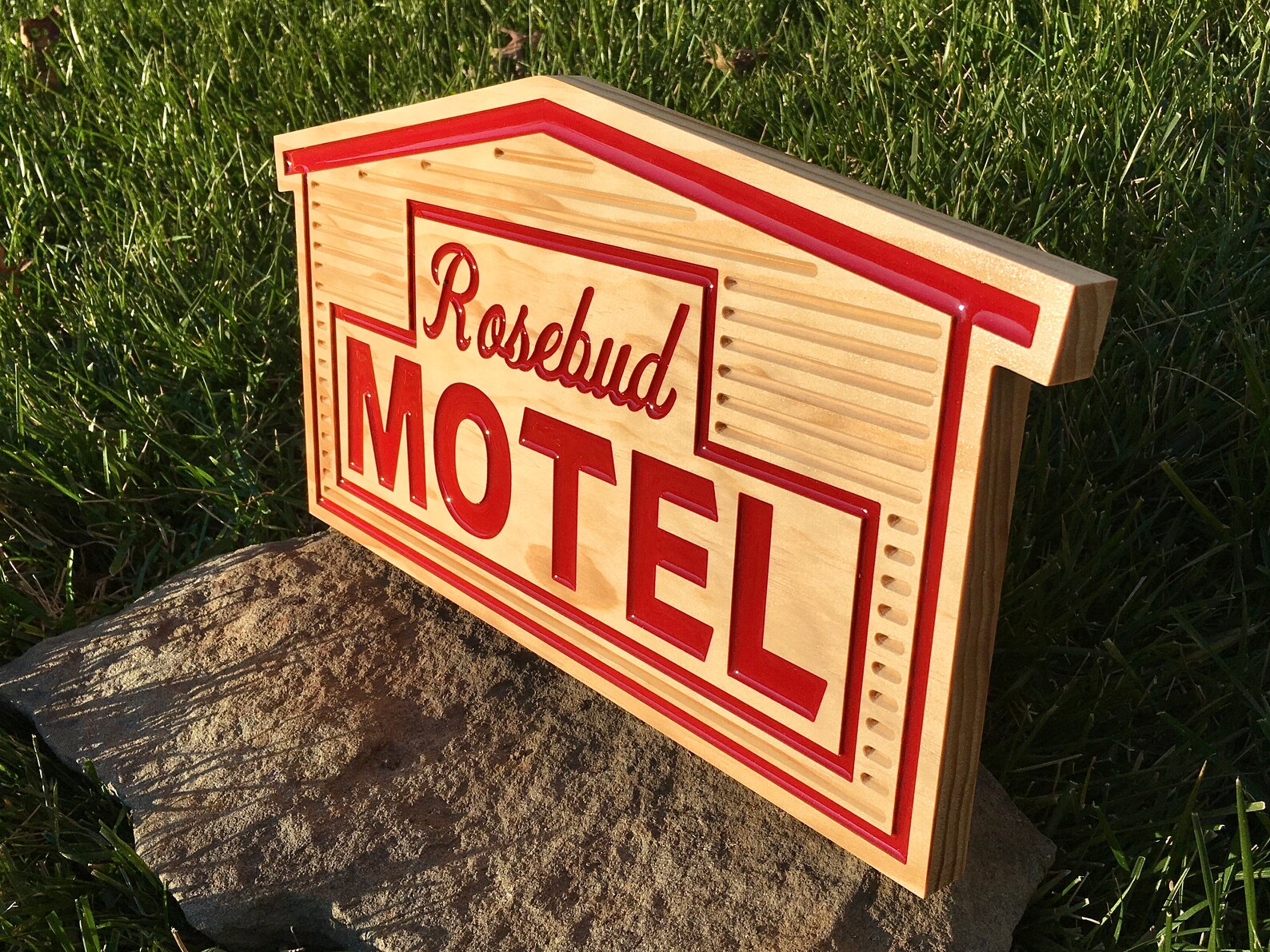 Rosebud Motel Wooden Sign Moira Johnny Alexis and David - Etsy