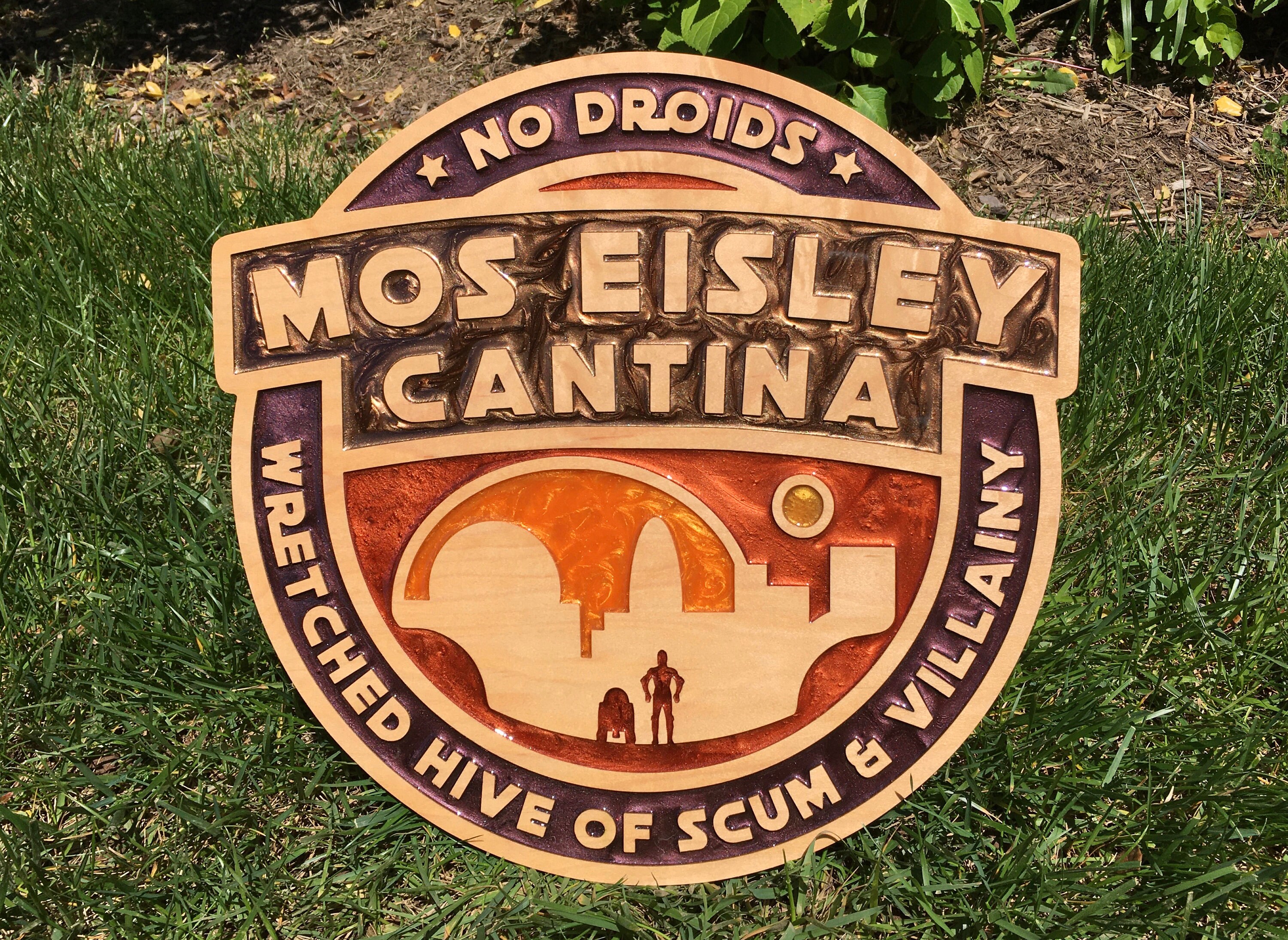 Mos Eisley Cantina Sign No Droids - Etsy UK