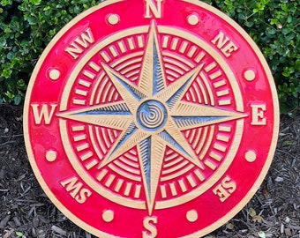 Navy Compass Rose - Etsy
