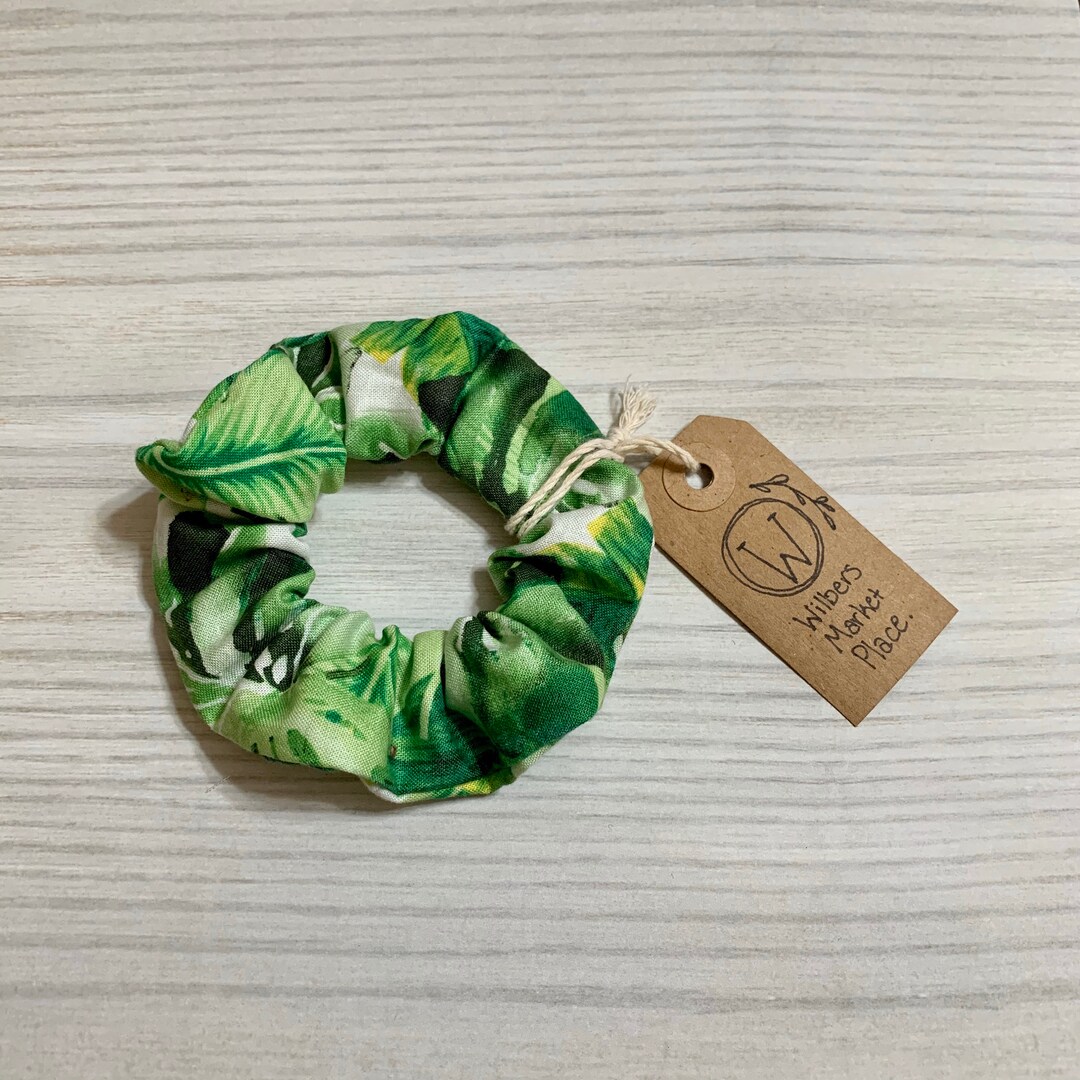 Palm Leaf Scrunchie - Etsy