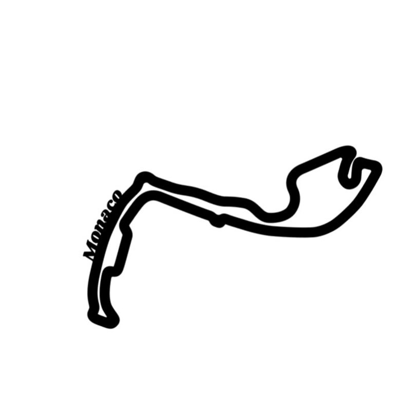 Monaco Grand Prix Track Map Metal Sign, Laser Cut Metal Sign, Laser Cut ...