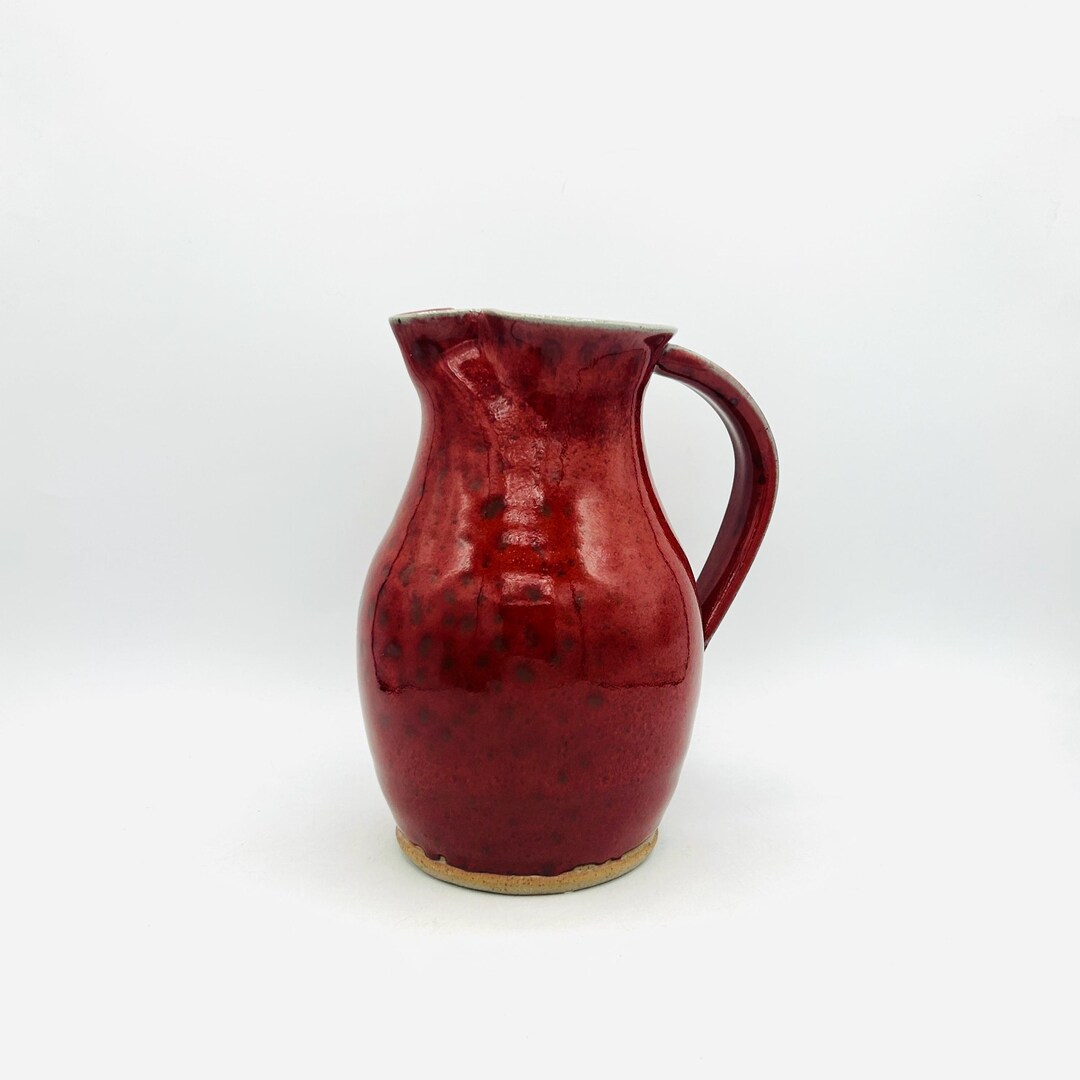 NEW Slammin Red Reduction Fired Ceramic Pitcher by Amy Schnitzer - Etsy