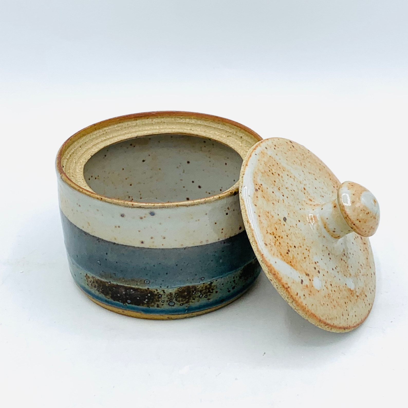 Made-to-order Two-toned Ceramic Sugar Bowl With Lid by Amy | Etsy