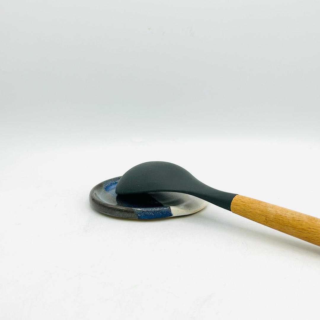 NEW Two-toned Opal and Blue Ceramic Spoon Rest by Amy Schnitzer - Etsy