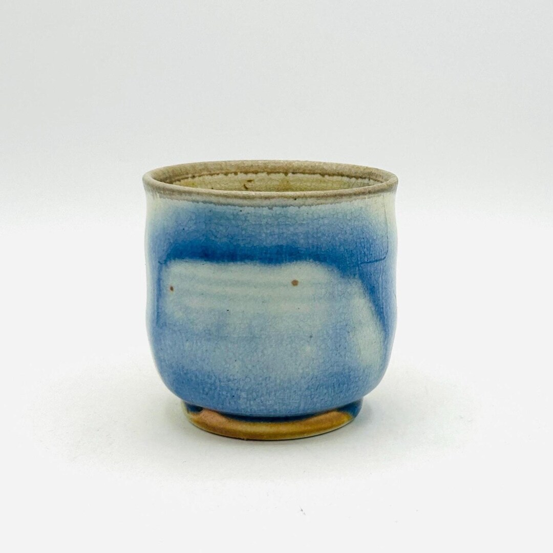 NEW Drippy Blue Wood Fired Ceramic Whisky Sipper / Tea Cup 1 by Amy ...