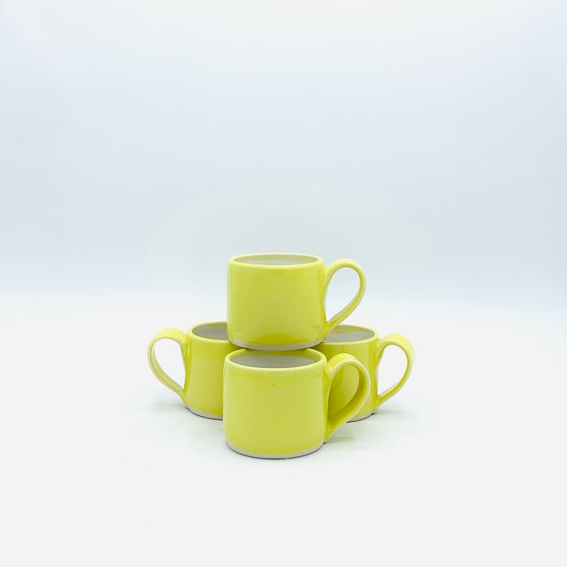 Bright Yellow Cups - Etsy