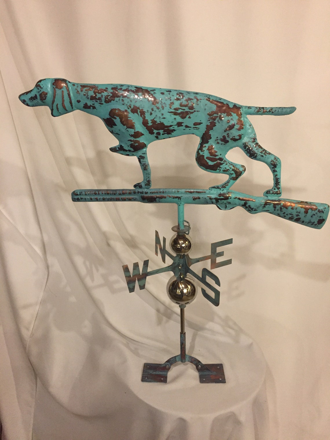 LARGE Handcrafted 3D 3-dimensional DOG and GUN Weathervane - Etsy