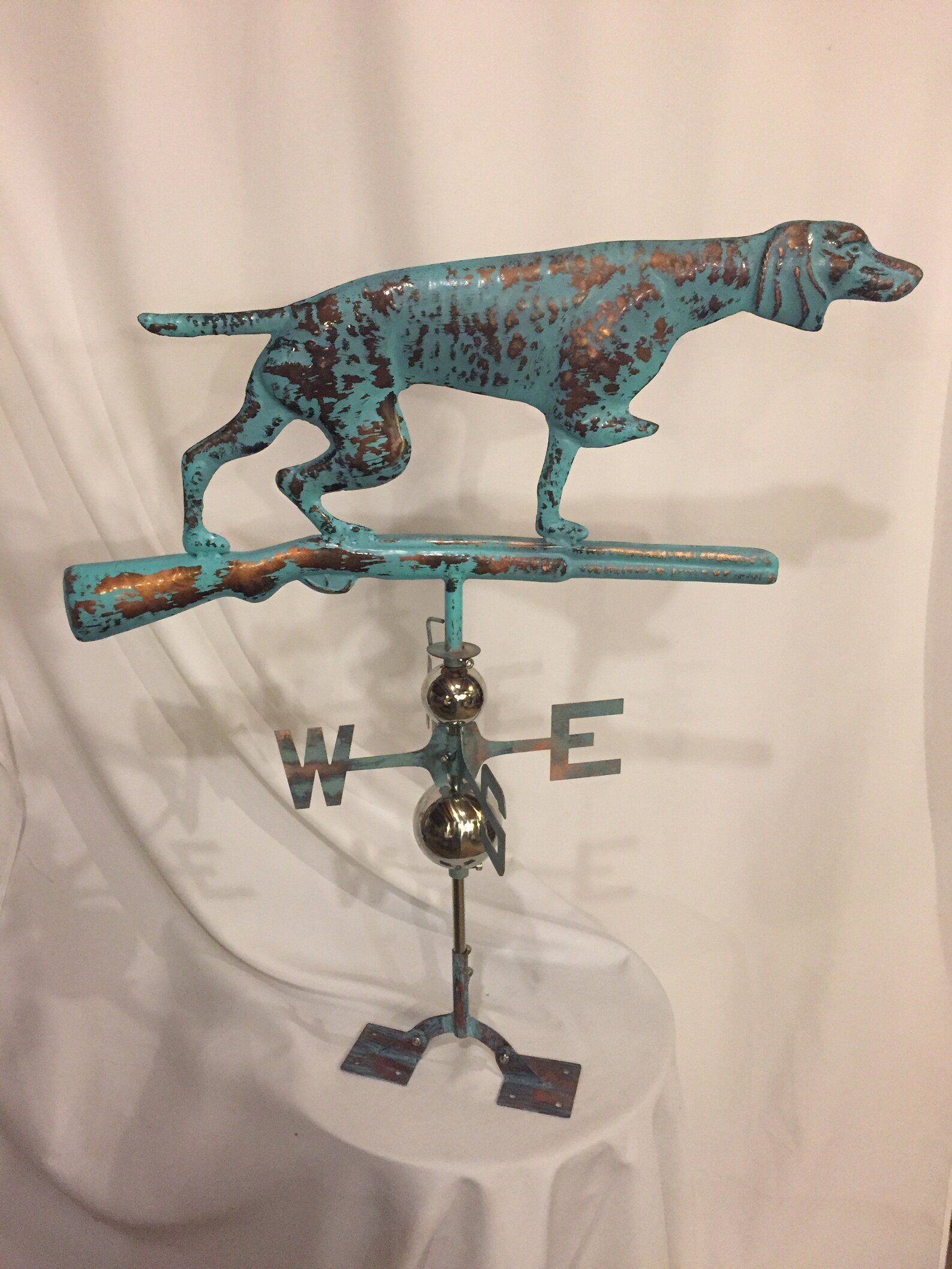 LARGE Handcrafted 3D 3-dimensional DOG and GUN Weathervane - Etsy