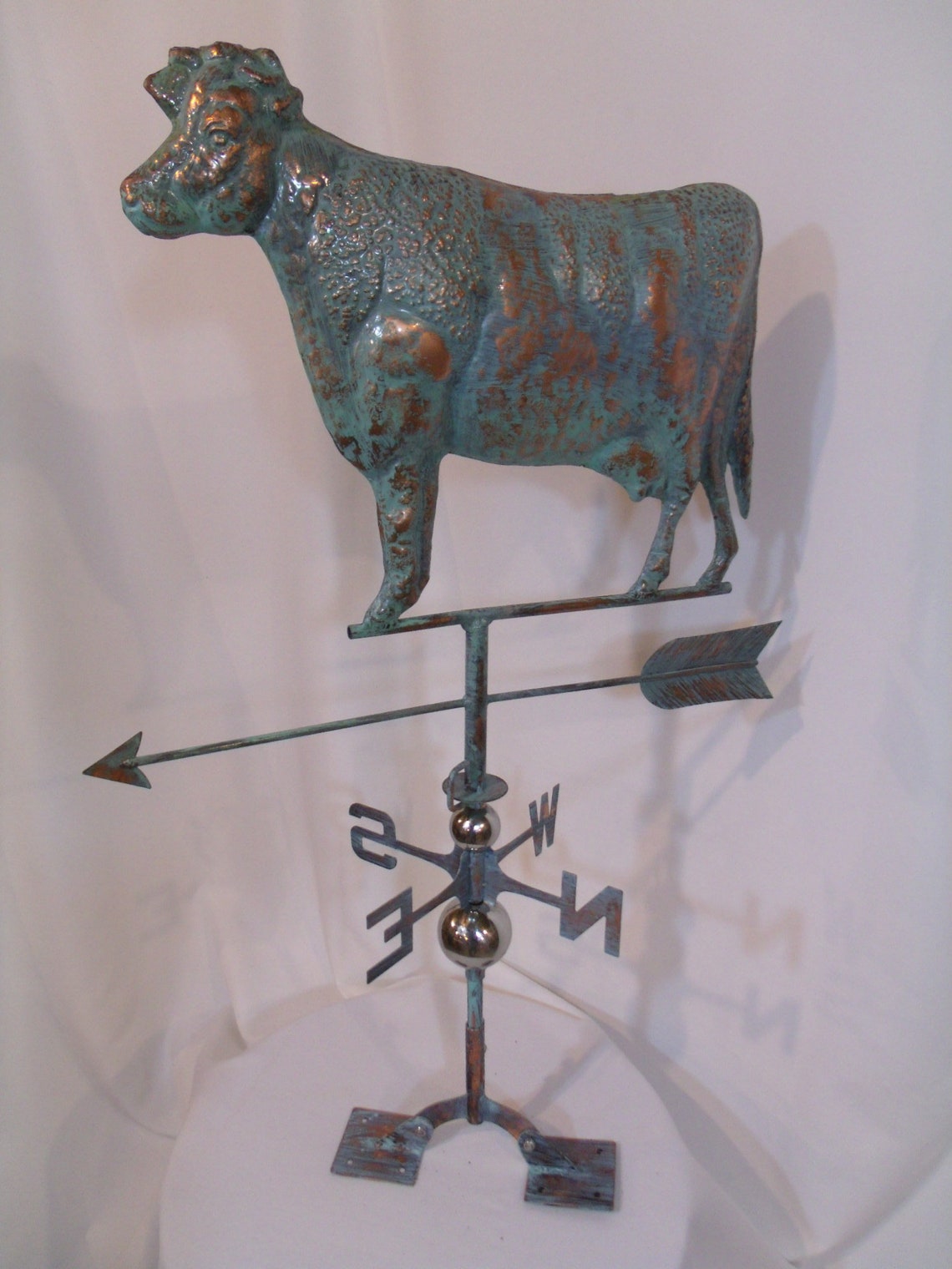 New LARGE Handcrafted 3D Dimensional COW Weathervane Copper - Etsy
