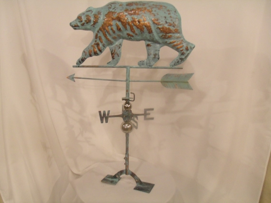 LARGE Handcrafted 3D 3-dimensional Bear Weathervane Copper - Etsy