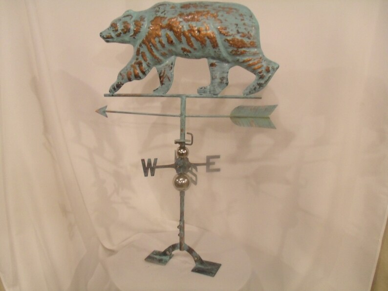 LARGE Handcrafted 3D 3-dimensional Bear Weathervane Copper - Etsy